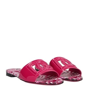 Dolce & Gabbana Patent Leather Slide Sandals