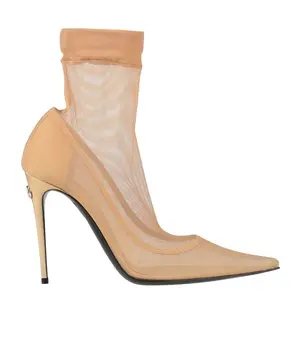 Dolce & Gabbana Solid Color Ankle Boots - Nude