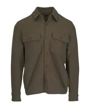 VINCE Buttoned Flap-pocket Overshirt
