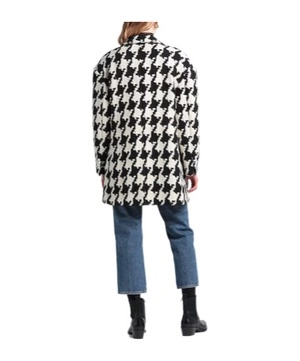 Dolce & Gabbana Two-tone Tweed Long Sleeve Coat