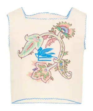 ETRO Floral-embroidered Top
