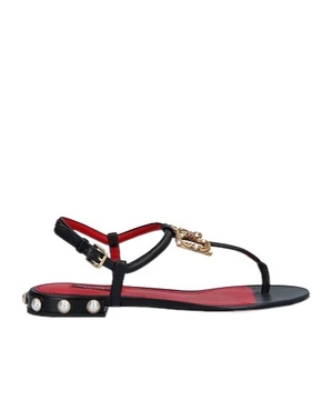Dolce & Gabbana Embellished Slingback Thong Sandals
