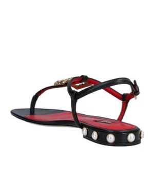 Dolce & Gabbana Embellished Slingback Thong Sandals