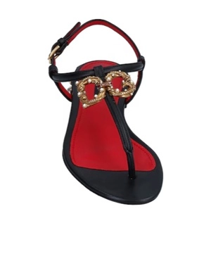 Dolce & Gabbana Embellished Slingback Thong Sandals