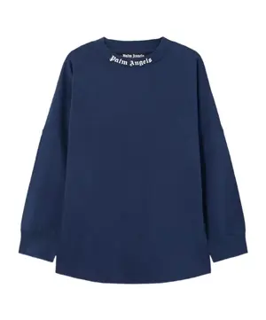 Palm Angels Logo-detail Sweatshirt - Blue