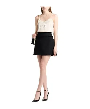 Dolce & Gabbana Solid-colored A-line Wool Skirt