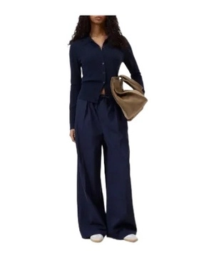Closed Wynston Drawstring Pleated Wide-leg Trousers - Black
