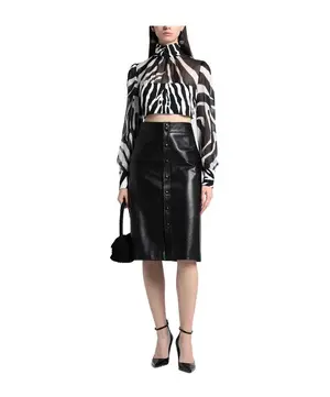 Dolce & Gabbana Zebra-print Cropped Turtleneck Top