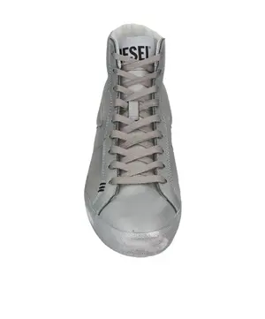 DIESEL® Metal High-top Casual Shoes - Silver