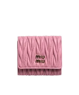 Miu Miu Small Matelassé Nappa Leather Wallet