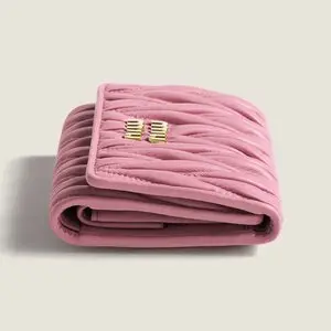 Miu Miu Small Matelassé Nappa Leather Wallet