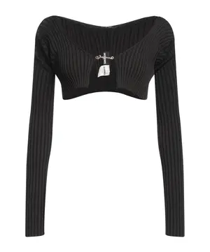 Jacquemus Solid Color Jumpers - Black