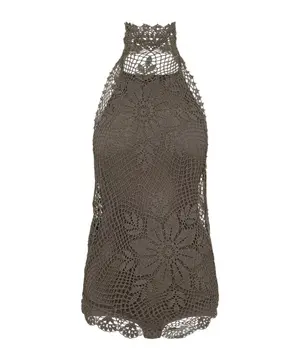Magda Butrym Crochet Woven Cami Vest