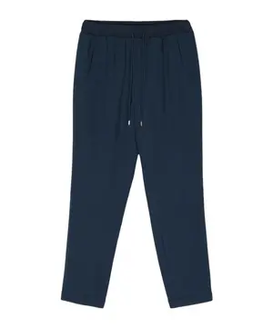 Liu Jo Mid-rise Tapered Trousers With Gold-tone Logo Plaque