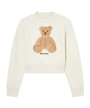 Palm Angels Palm Angels Bear Motif Crewneck Sweatshirt White