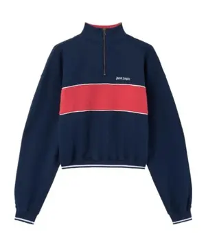 Palm Angels Classic Logo Half-zip Sweatshirt