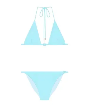 COURREGES Buckle Detail Bikini Set - Light Blue