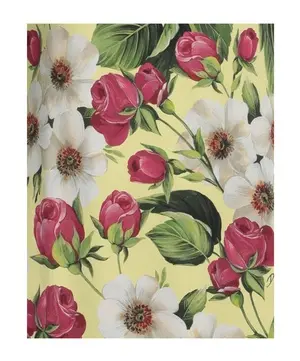 Dolce & Gabbana Floral Print Sweetheart Neckline Lace Trim Camisole