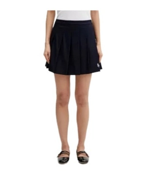 SPORTY  RICH Sporty & Rich Pleated Embroidery Mini Skirt
