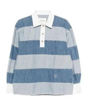 Closed Striped Polo Top