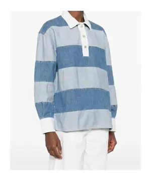 Closed Striped Polo Top