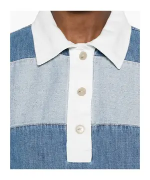 Closed Striped Polo Top