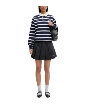 SPORTY  RICH Sporty & Rich Pleated Embroidery Mini Skirt
