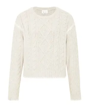 The Upside Xanthe Cable-knit Crew-neck Sweater