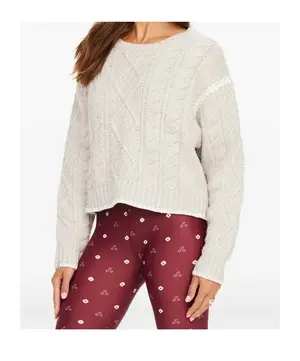 The Upside Xanthe Cable-knit Crew-neck Sweater