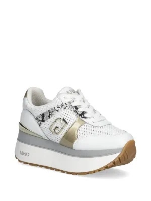 Liu Jo Lace-up Sneakers With Snake Print Detail