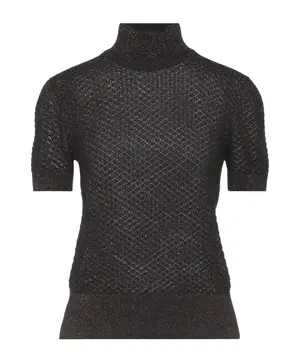 Dolce & Gabbana Two-tone Knitted Short-sleeve Turtleneck - Bronze
