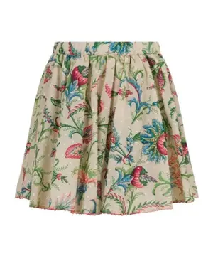 Etro Cotton Culottes With Leafy Floral Print