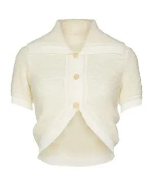 Jacquemus Solid Color Cardigans - White