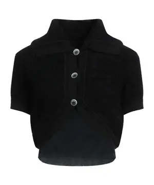 Jacquemus Two-tone Knitted Short-sleeve V-neck