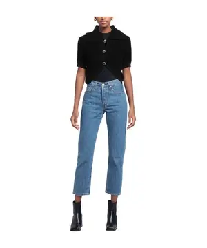 Jacquemus Two-tone Knitted Short-sleeve V-neck