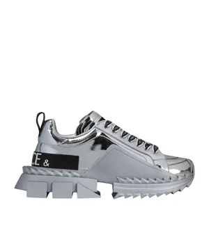 Dolce & Gabbana Solid Color Sneakers - Gray
