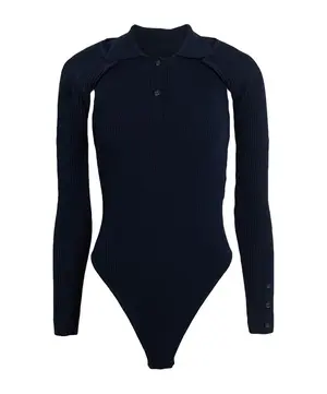 Jacquemus Solid Colour Bodysuits - Blue