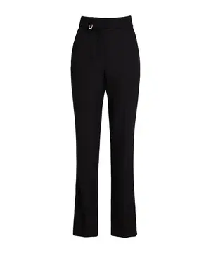Jacquemus Solid Color Casual Trousers - Black