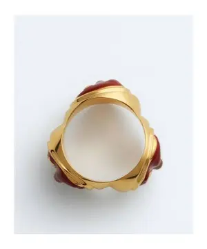 Bottega Veneta Abstract Face Ring