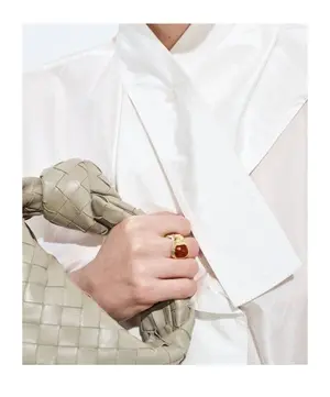 Bottega Veneta Abstract Face Ring