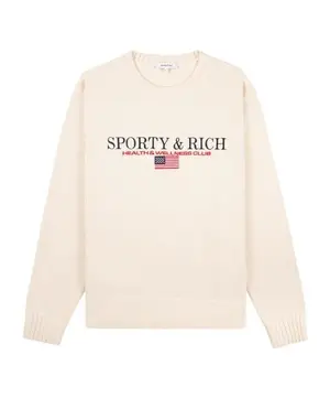 SPORTY  RICH Sporty & Rich Logo Knitted Jumper