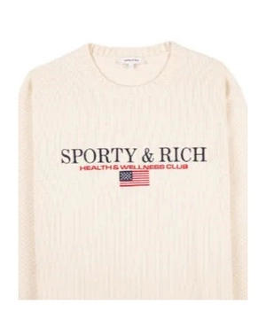 SPORTY  RICH Sporty & Rich Logo Knitted Jumper
