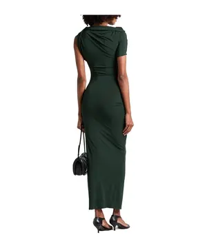 Jacquemus Draped Sleeveless Boat Neck Sheath Dress