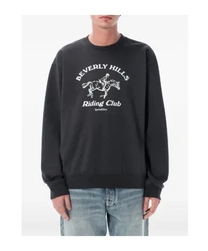 SPORTY  RICH Riding Club Crew-neck Sweatshirt - No