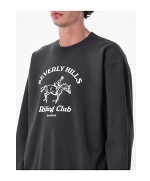 SPORTY  RICH Riding Club Crew-neck Sweatshirt