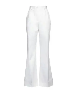 Dolce & Gabbana Solid-colored Woven Trousers - White