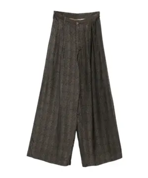 UMA WANG Paella Wide-leg Trousers - Blue/brown