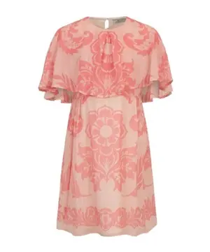 Etro Georgette Dress With Placed Floral Print - Pink