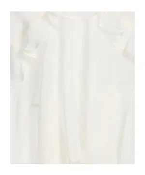 Isabel Marant Étoile Sleeveless Ruched Crepe Top With Ruffles - Ivory