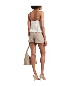 Isabel Marant Étoile Sleeveless Ruched Crepe Top With Ruffles - Ivory